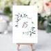 Eucalyptus Table Numbers Instant Download Printable Wedding - Etsy