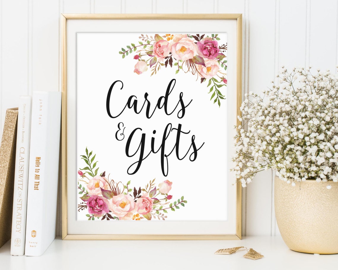Cards and Gifts Wedding Sign Gifts and Cards Wedding Cards - Etsy