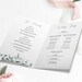 Folded Wedding Program Template, Fully Editable, Templett, Folded ...