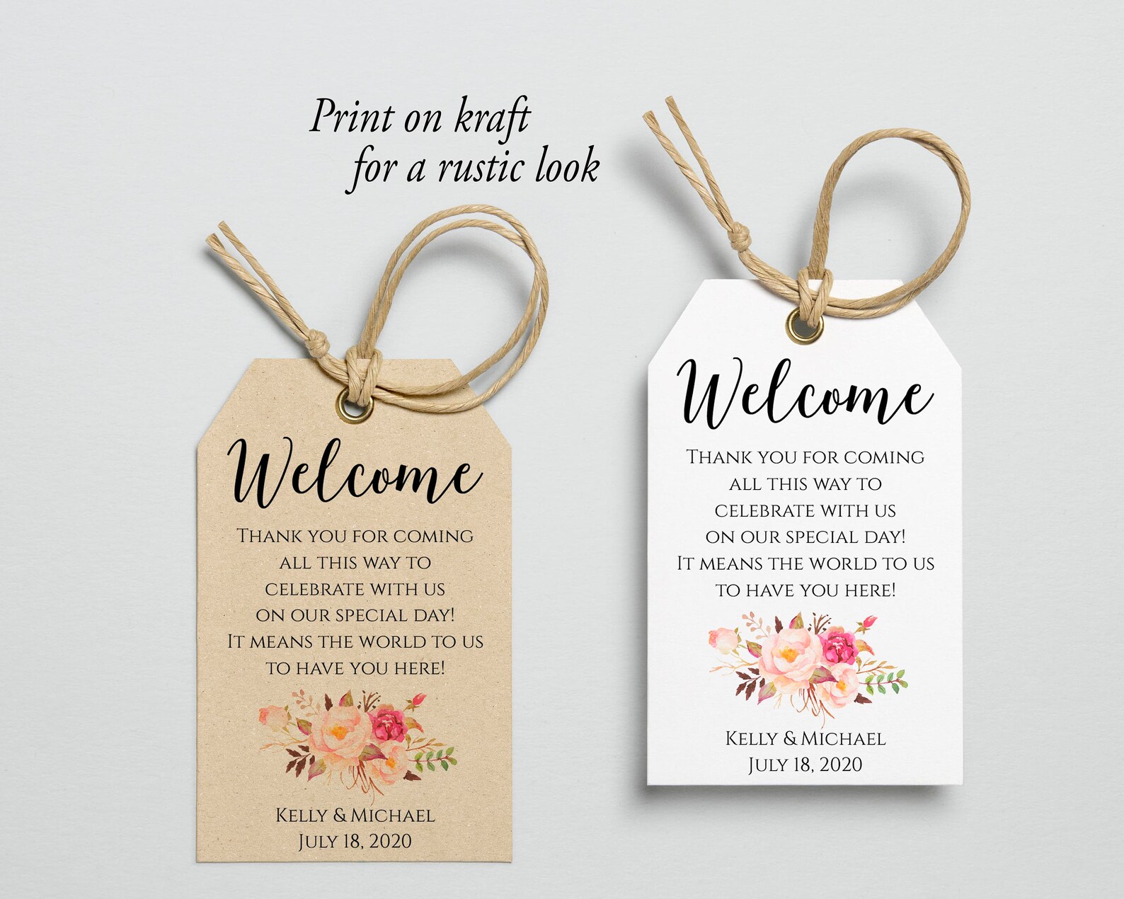 Wedding Welcome Tag Printable Welcome Tag Welcome Tag - Etsy