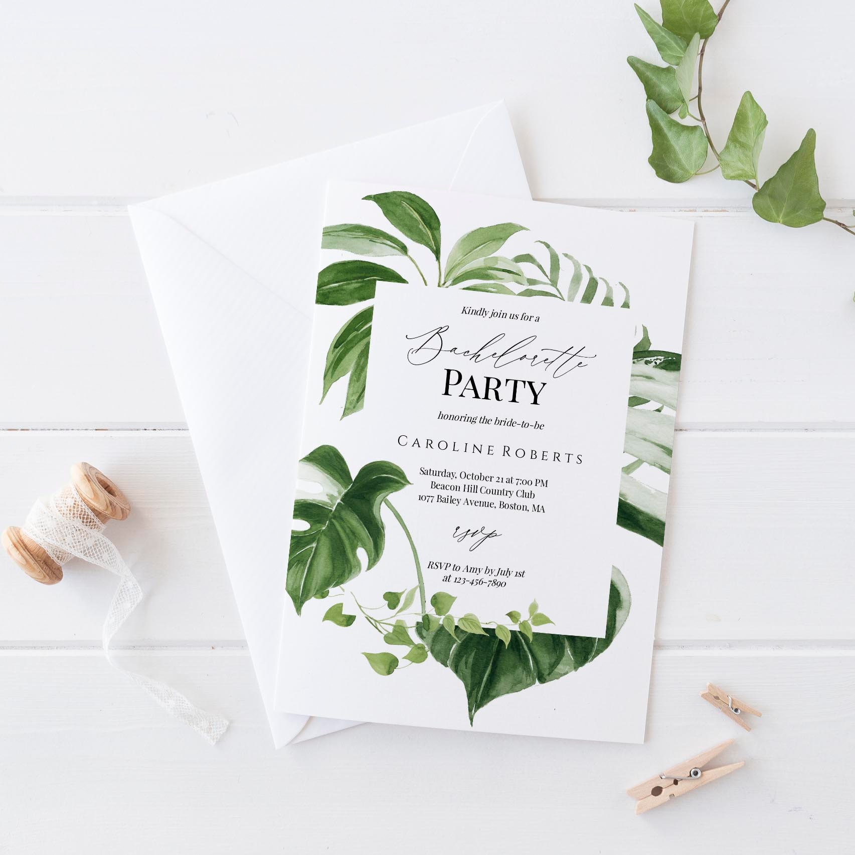 Bachelorette Party Invitation With Itinerary Printable | Etsy