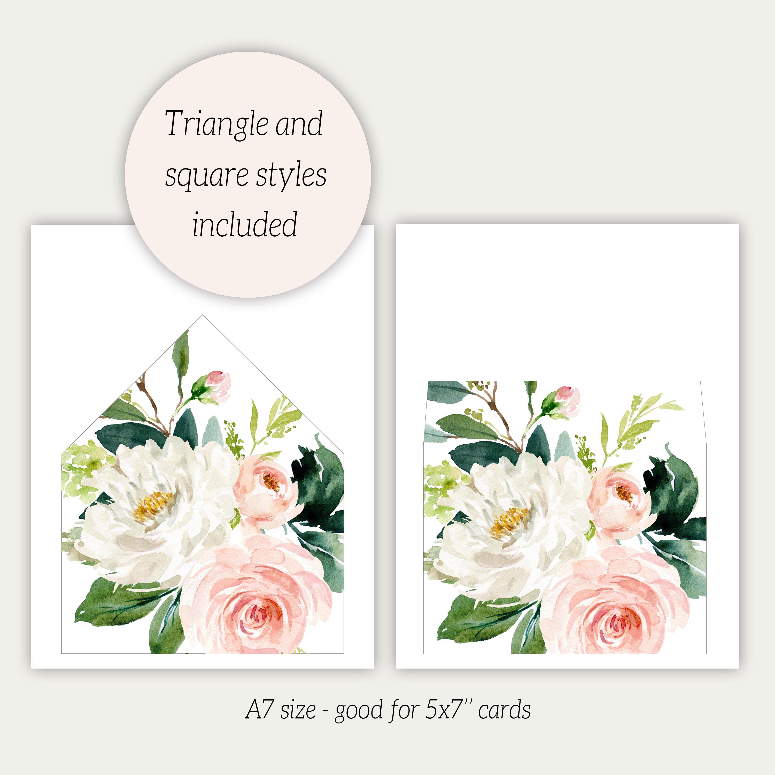 Envelope Liners Envelope Liner Printable Floral Envelope | Etsy