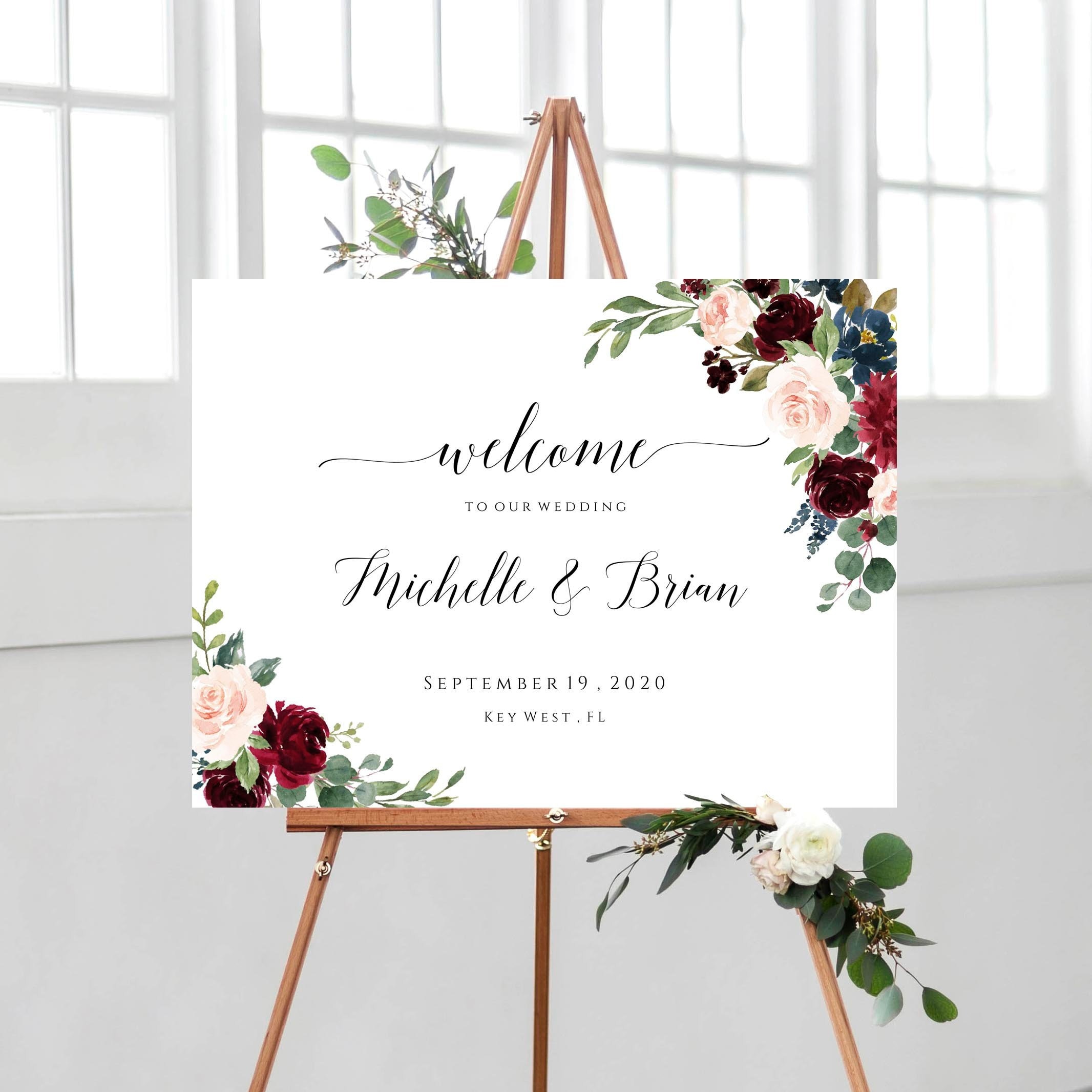 Printable Self Edit Canva Instant Download Editable Large Wedding Sign ...
