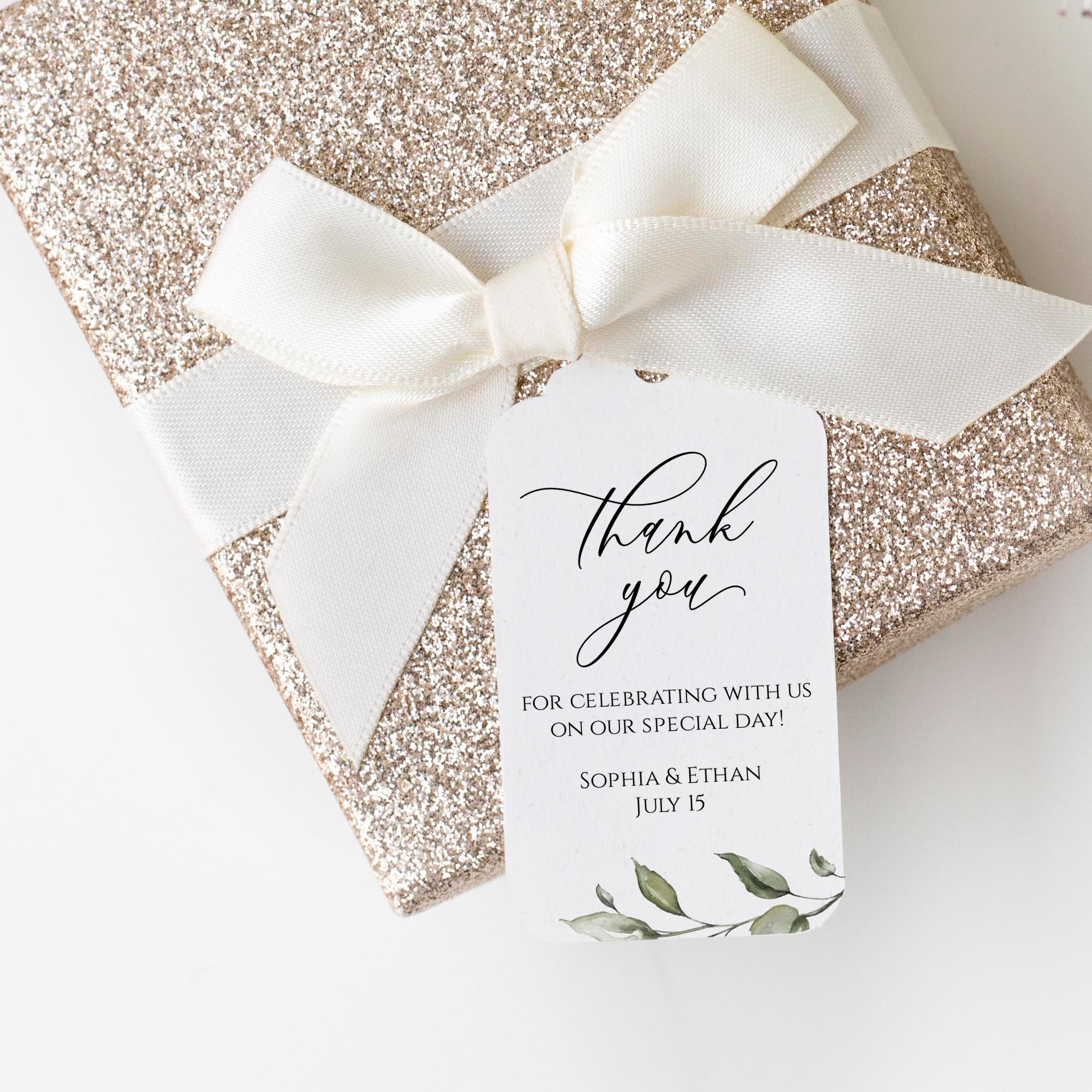 Greenery Thank You Tag Template Instant Download 100% | Etsy