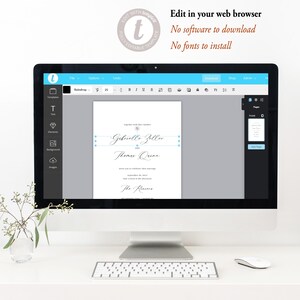 Wedding Program Template Boho Ceremony Template Printable Program ...