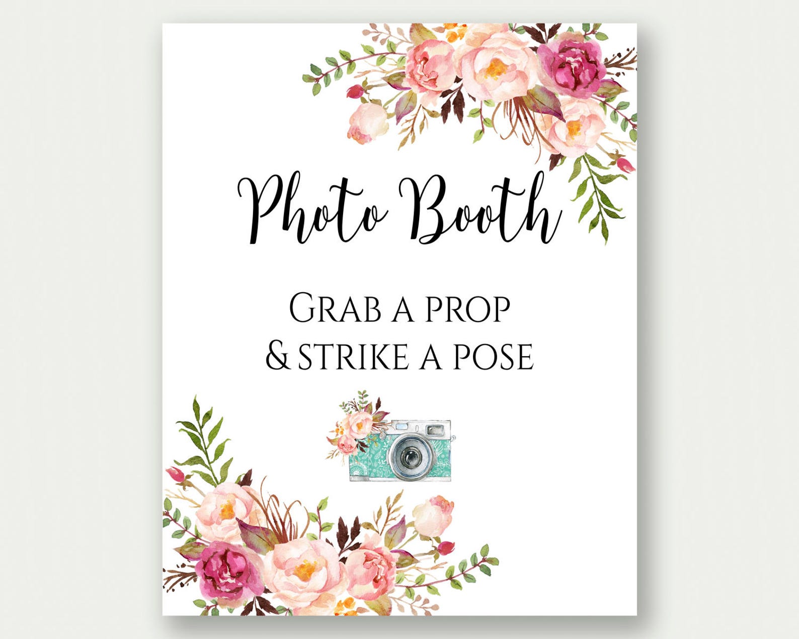 Photo Booth Sign Wedding Photo Booth Photo Booth Printable - Etsy