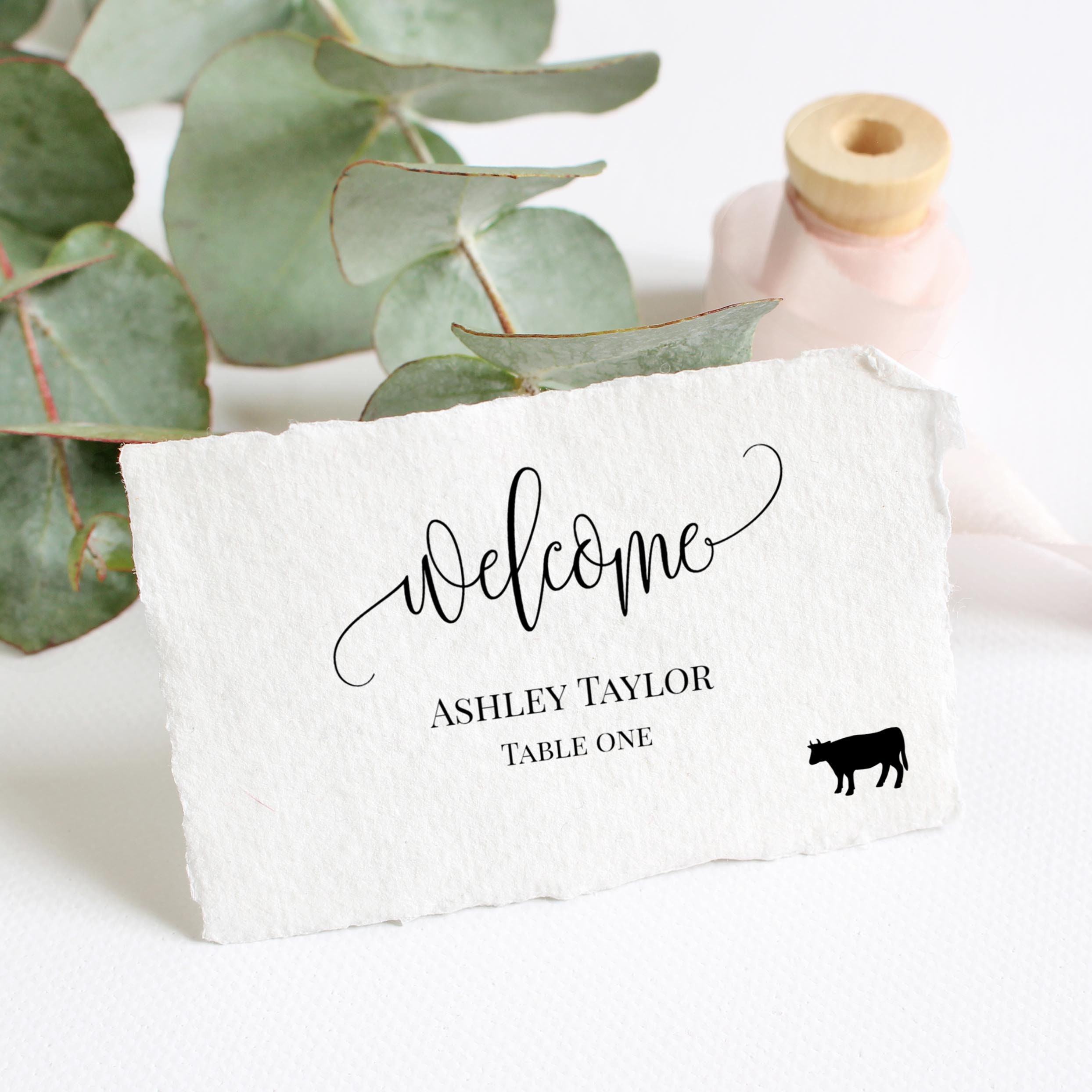 Editable Place Card Template With Meal Icons Printable - Etsy