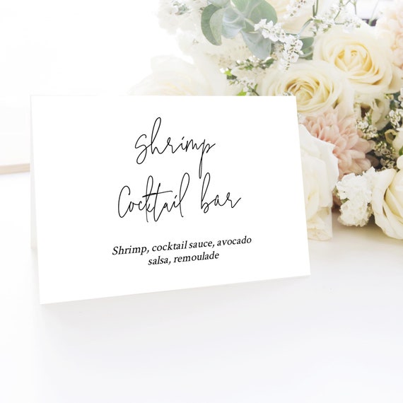 Buffet Card Template Download Printable Food Label Editable - Etsy