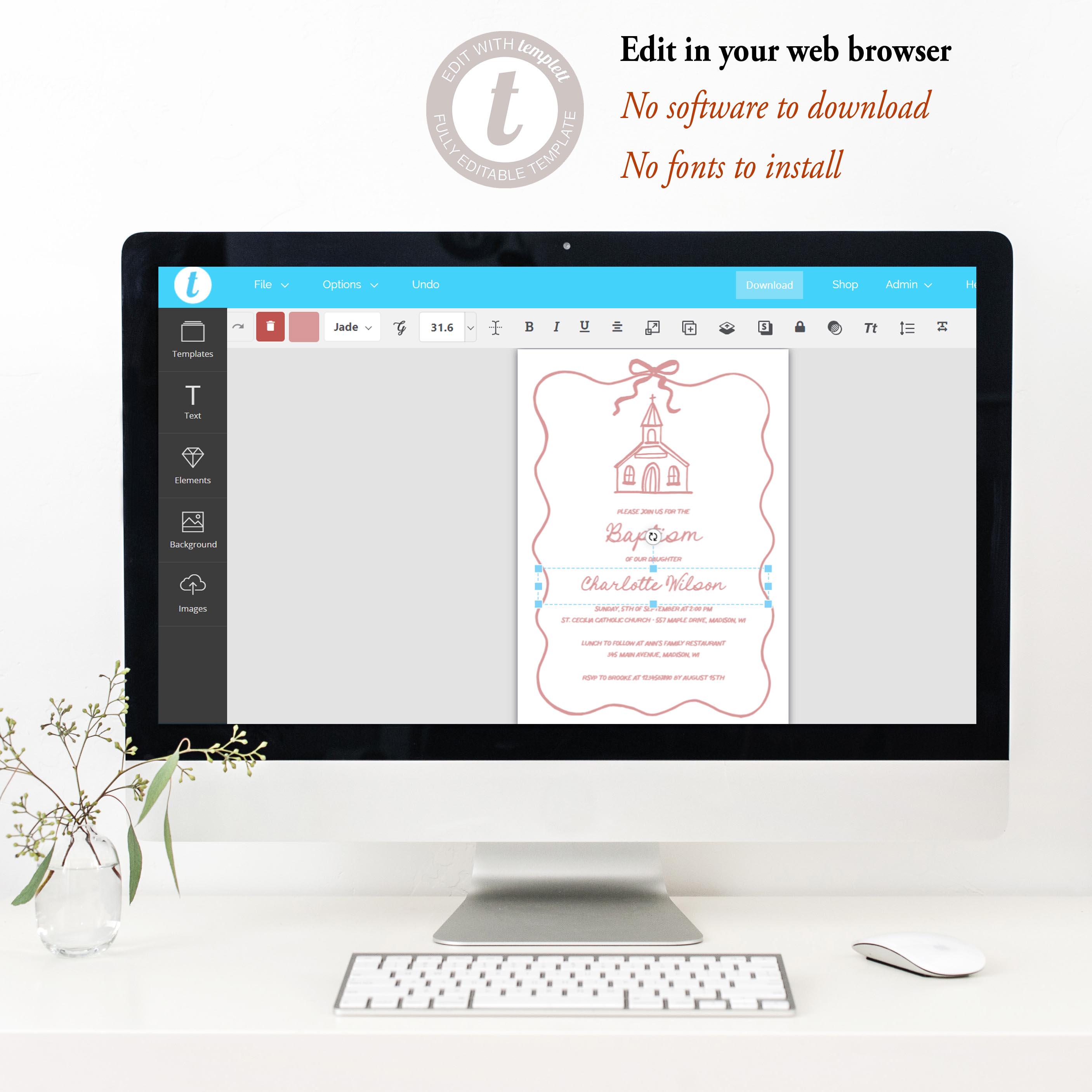 Hand Drawn Baptism Seating Chart Boy Editable Template Whimsical ...