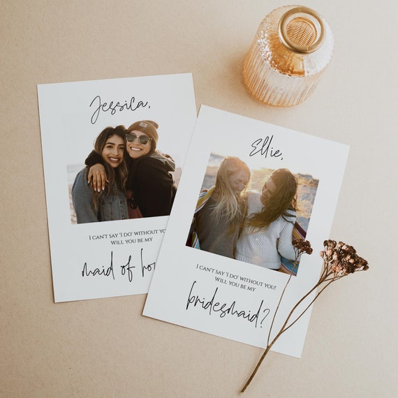 Digital Drawing And Illustration Bridesmaid Proposal Printable Card