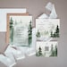 Pine Wedding Invitation Template Suite Printable Forest Invitation Set ...