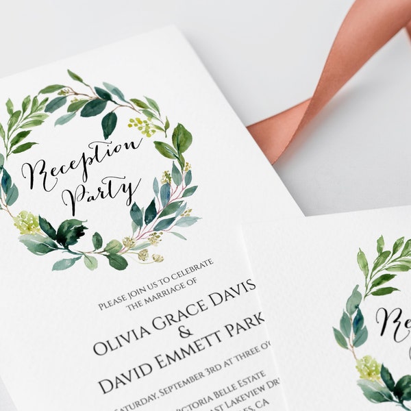 Reception Only Invitation - Etsy UK