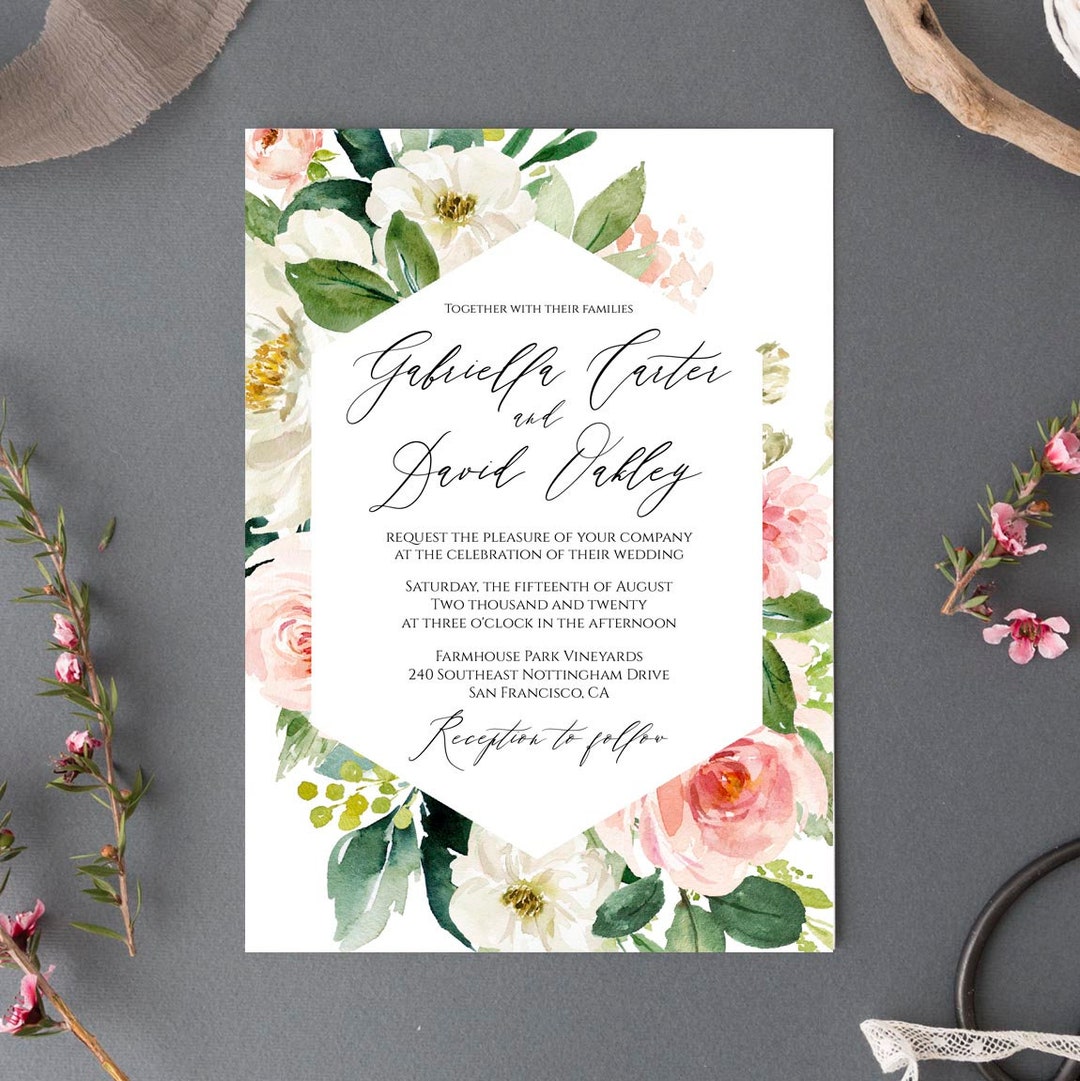 Wedding Invitation Template, Wedding Invitation Only, Printable ...