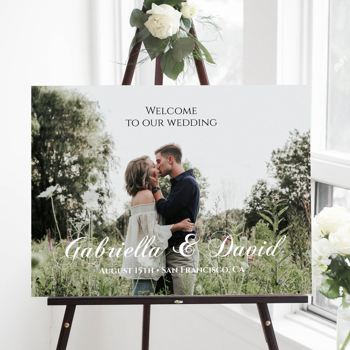 Photo Welcome Sign Editable Wedding Welcome Sign With Photo | Etsy