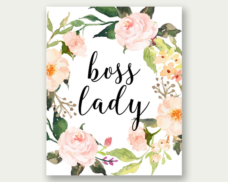 Boss Lady Printable Boss Lady Wall Art Boss Lady Print | Etsy