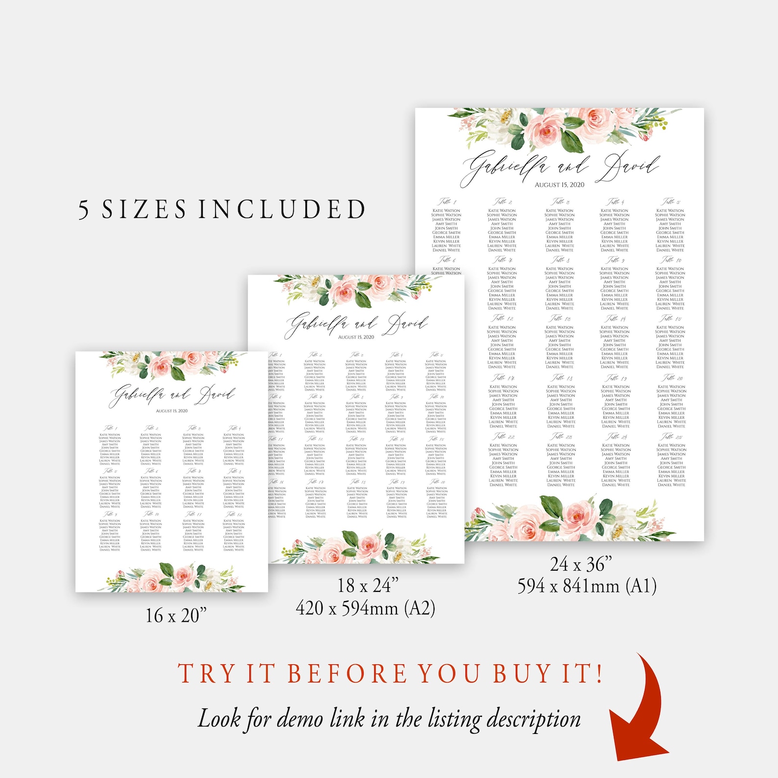 Wedding Seating Chart Template Fully Editable Wedding - Etsy