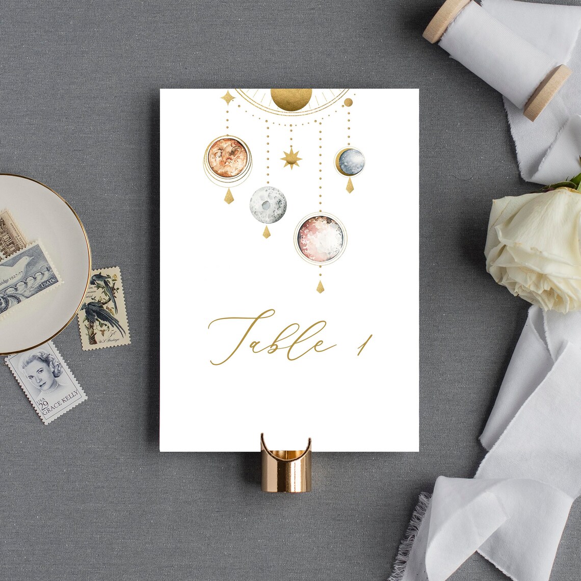 Celestial Table Number Template Universe Dinner Table Number - Etsy
