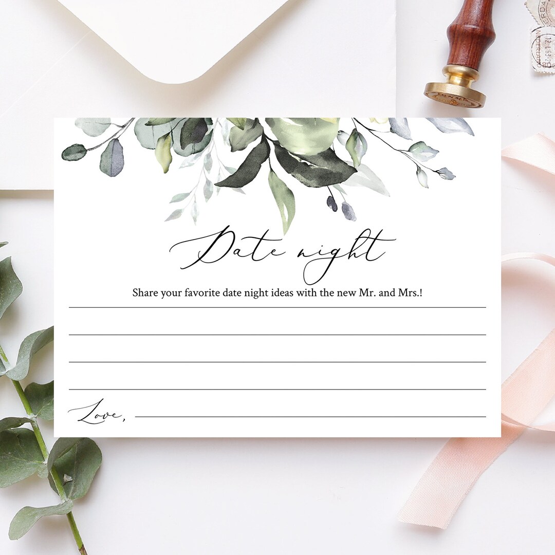 Editable Date Night Cards, Printable Date Night Idea Cards, Couples ...