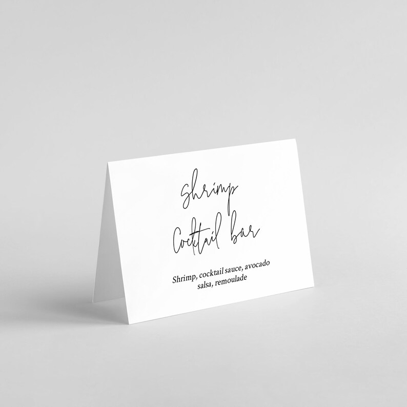 Buffet Card Template Download Printable Food Label Editable - Etsy