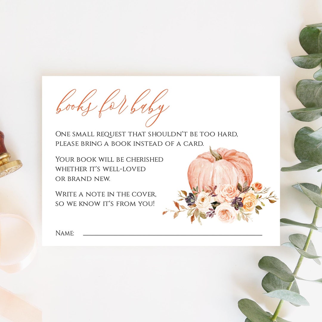 Pumpkin Books for Baby, Fall Book Request, Instant Download, Bring A ...