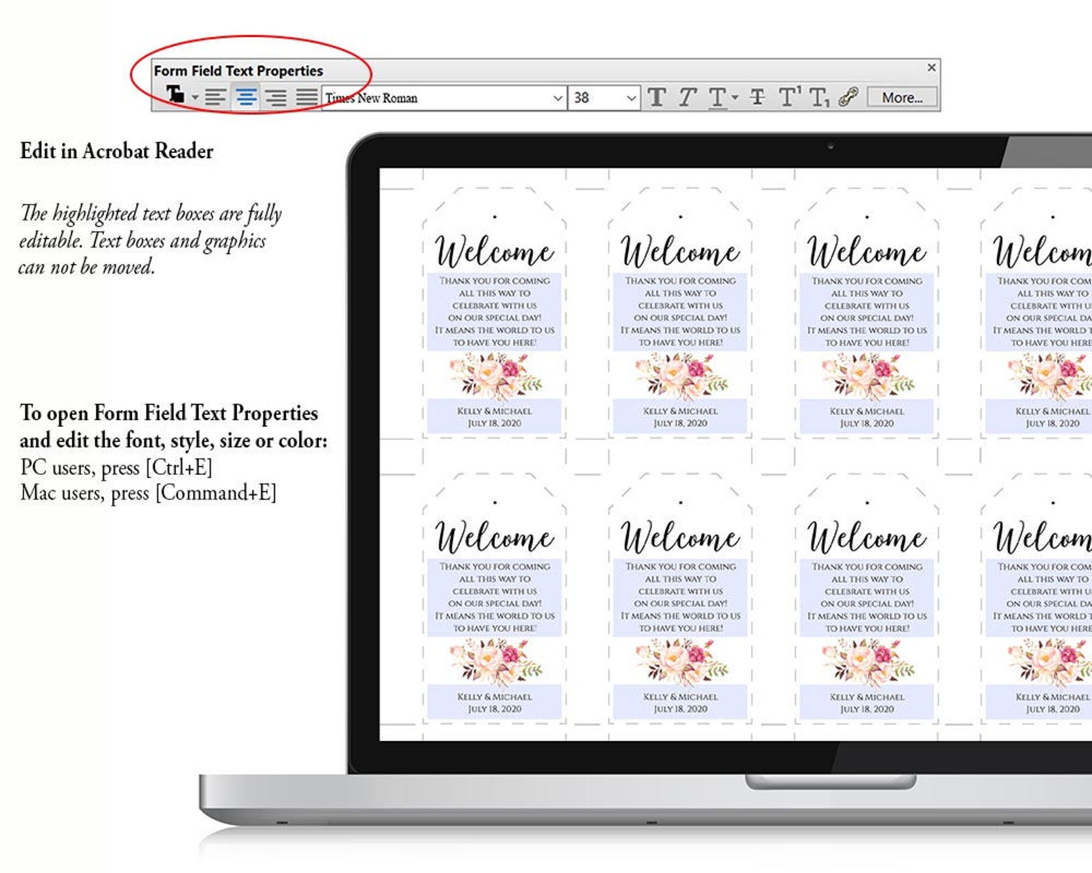 Wedding Welcome Tag Printable Welcome Tag Welcome Tag - Etsy