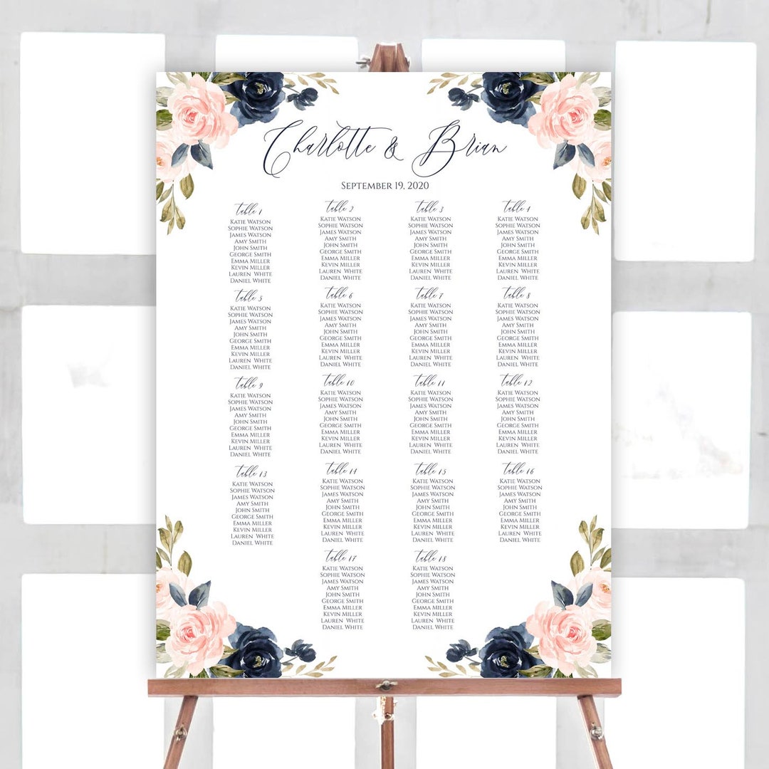 Editable Seating Chart, Instant Download, Boho Seating Poster ...