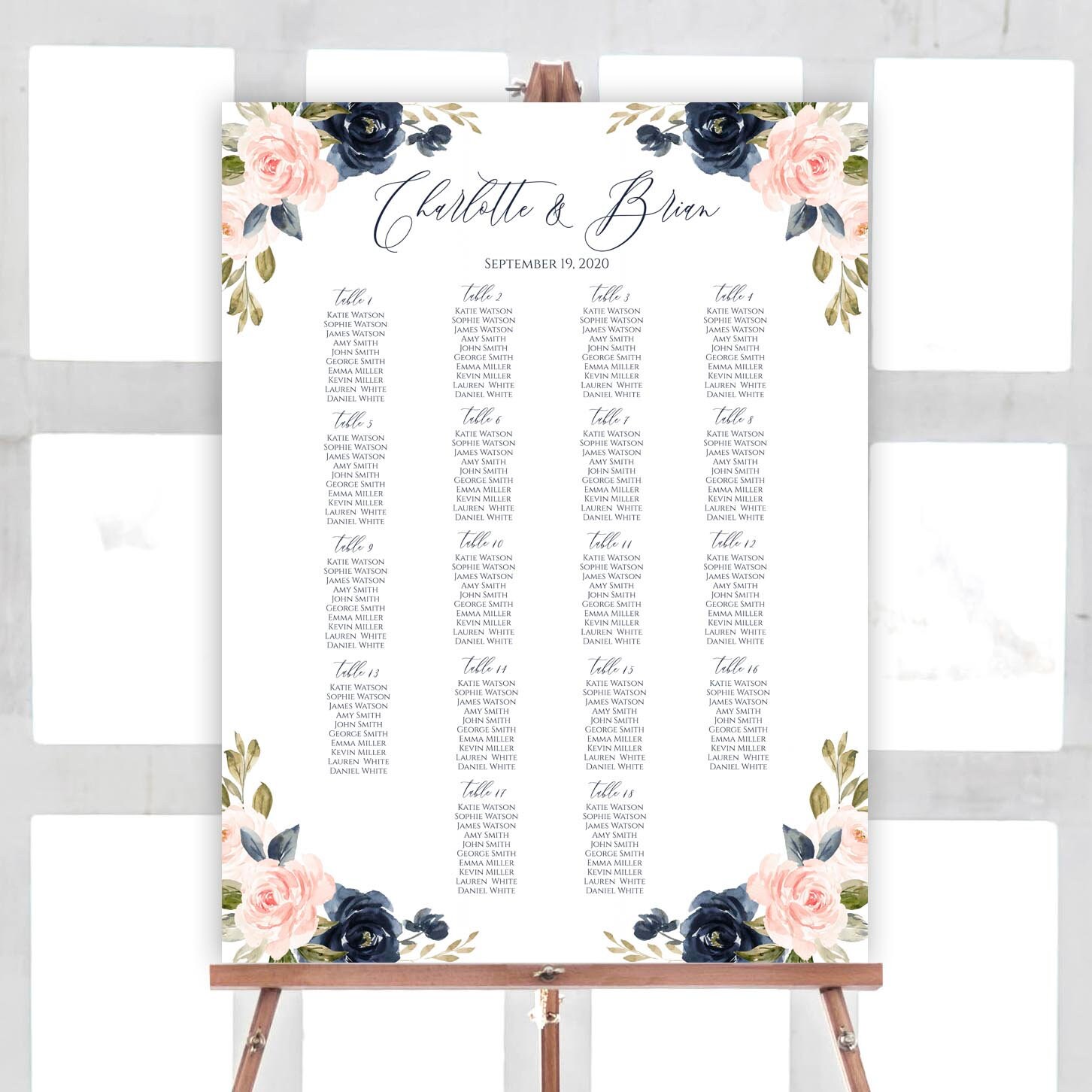 Editable Seating Chart Instant Download Boho Seating Poster - Etsy