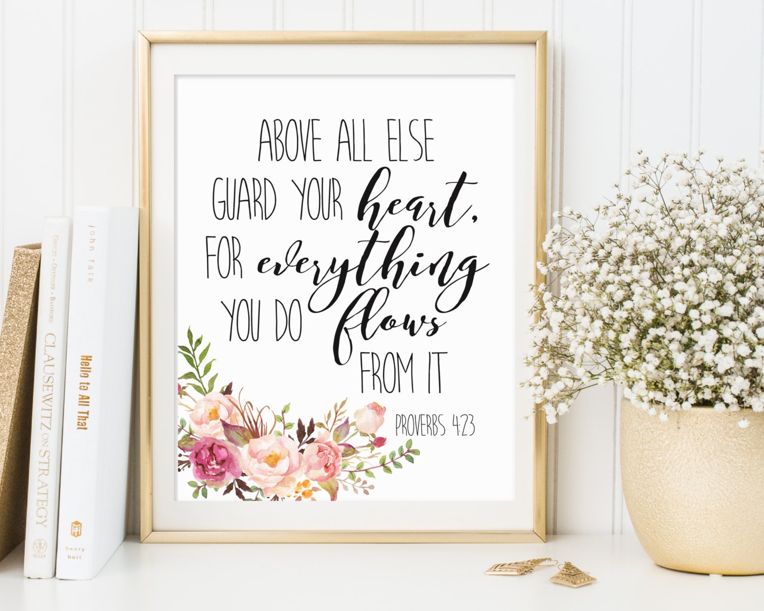 Guard your heart Bible Verse Bible verse prints Scripture Art from it ...