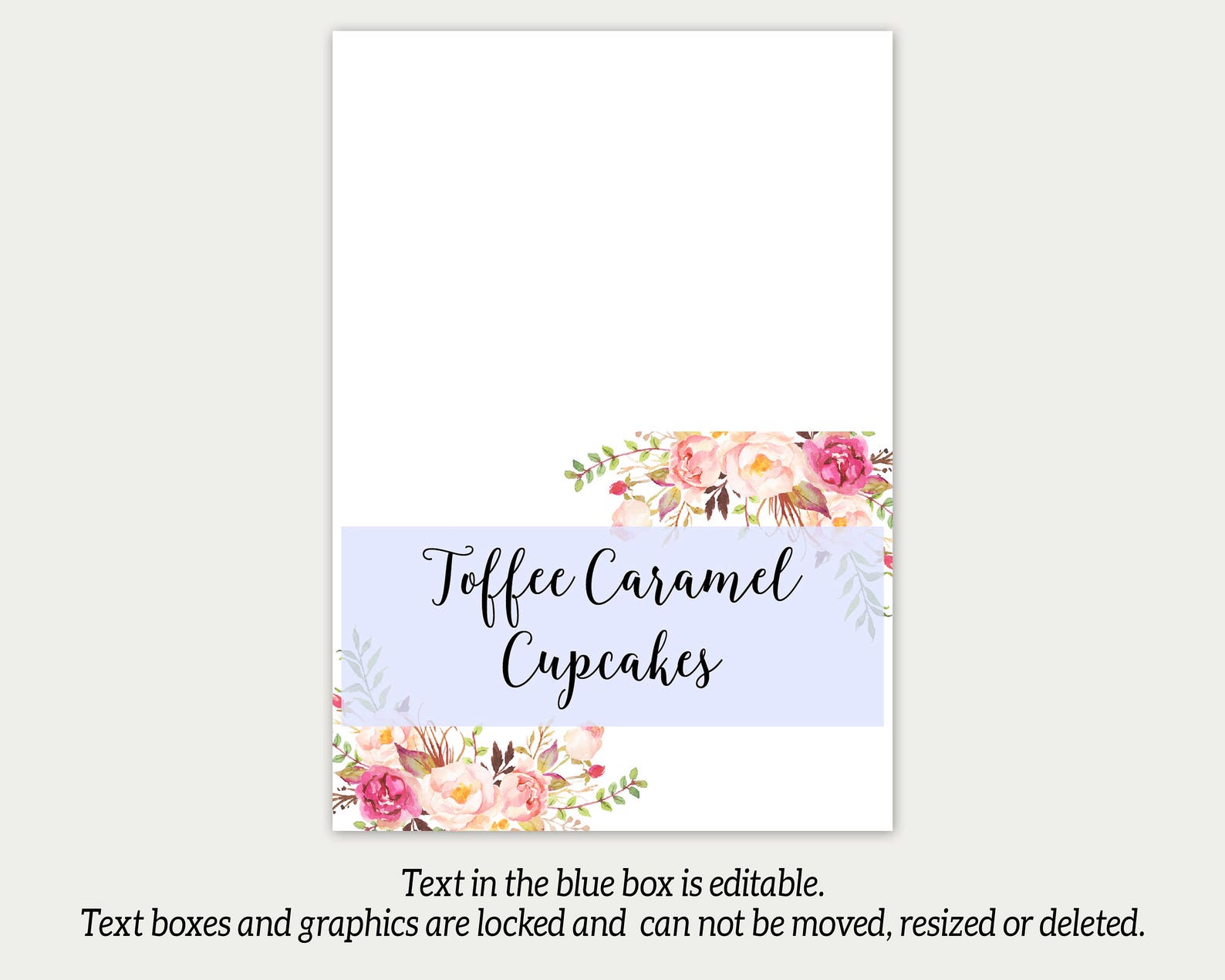 Buffet Sign Buffet Cards Floral Buffet Sign Editable Buffet - Etsy