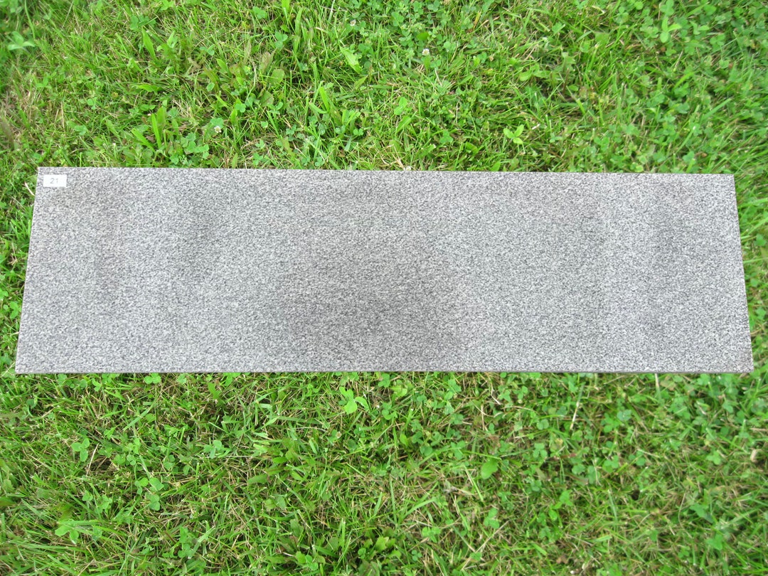 Gray Granite Double Grass Cemetery Marker Stone Head Tomb Grave DGM-21 ...