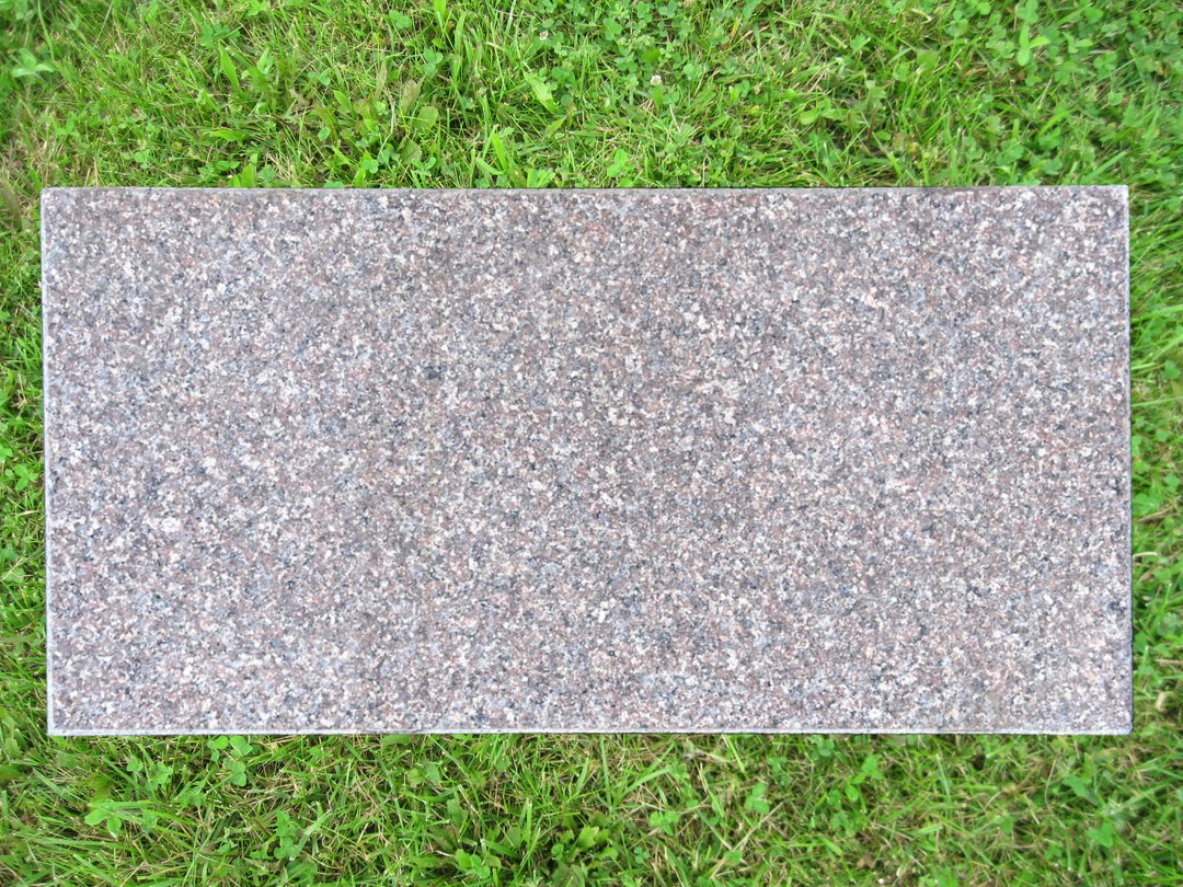 Country Rose Granite Cemetery Grass Headstone Flat Grave Marker 24x12 ...