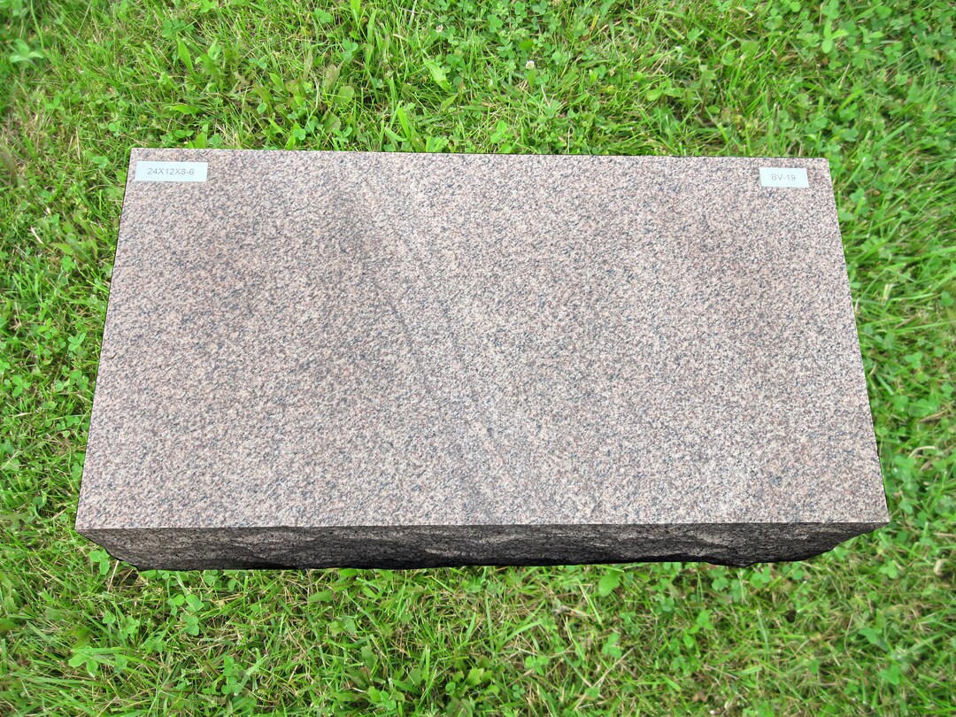 24x12x8-6 Granite Colonial Rose Bevel Marker Monument Headstone Grave ...