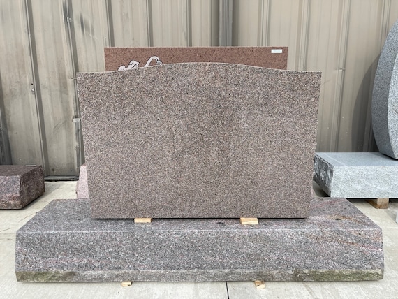 Medium Pink Granite Serpentine Monument Headstone Rock Pitch - Etsy