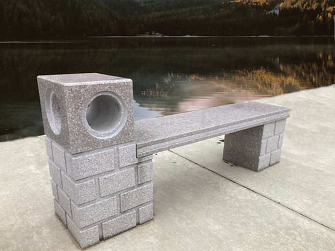Pink Brick Style Granite Bench BE -14 - Etsy