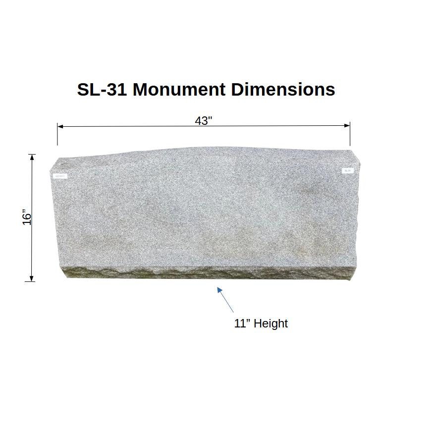 Gray Granite Slant Monument Cemetery Headstone Grave Marker SL-31 - Etsy
