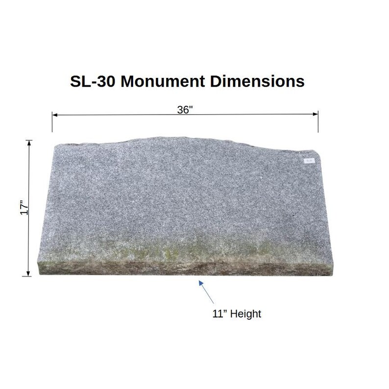 Gray Granite Slant Monument Cemetery Headstone Grave Marker SL-30 - Etsy