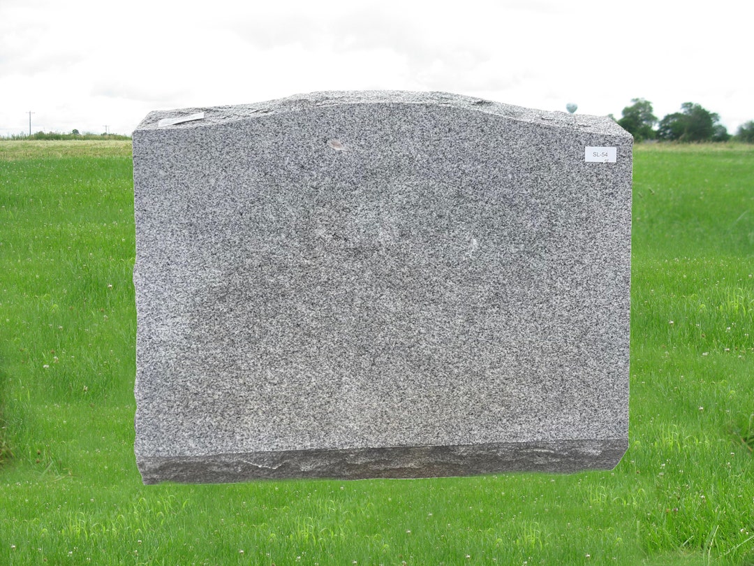 Gray Granite Slant Monument SL-54 | Cemetery Headstone | Grave Marker ...