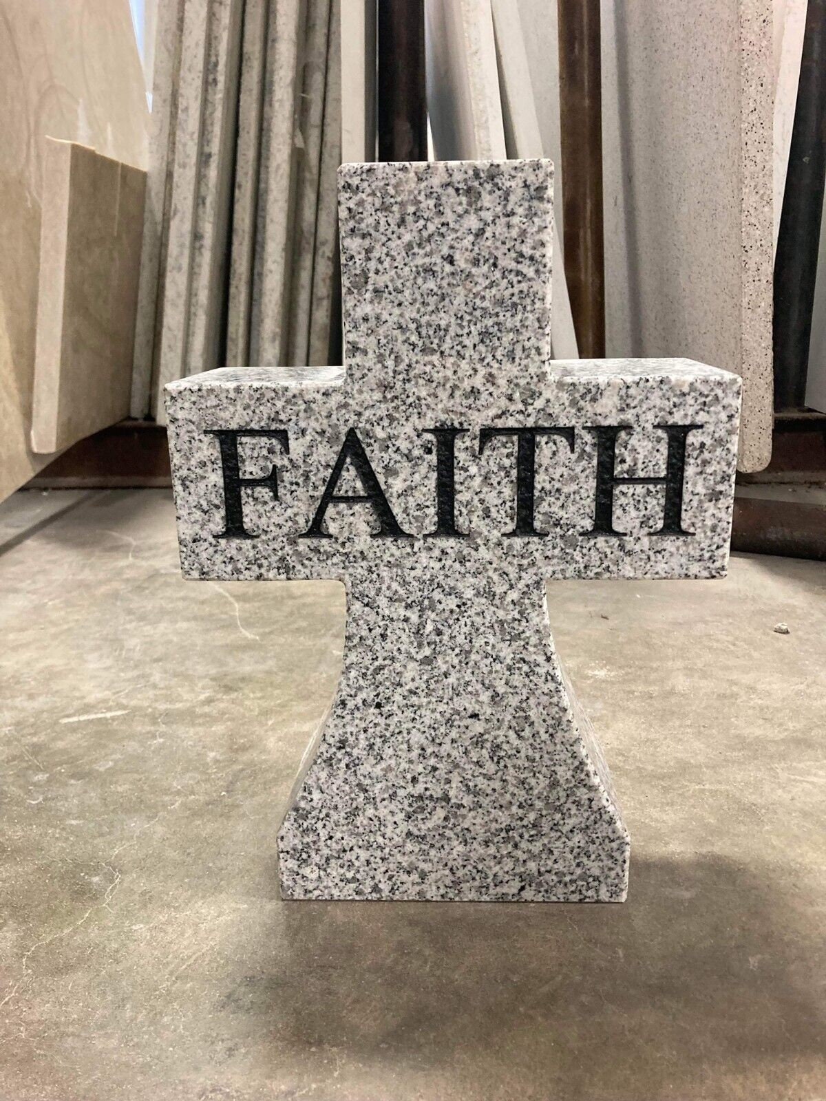 Lunar Pearl Granite Cross Memorial Cemetery Grave Marker Faith CR-06 - Etsy