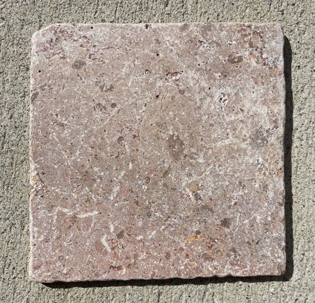 Arizona Red Travertine 6x6 Wall Backsplash Border Tile (sample Piece) T ...