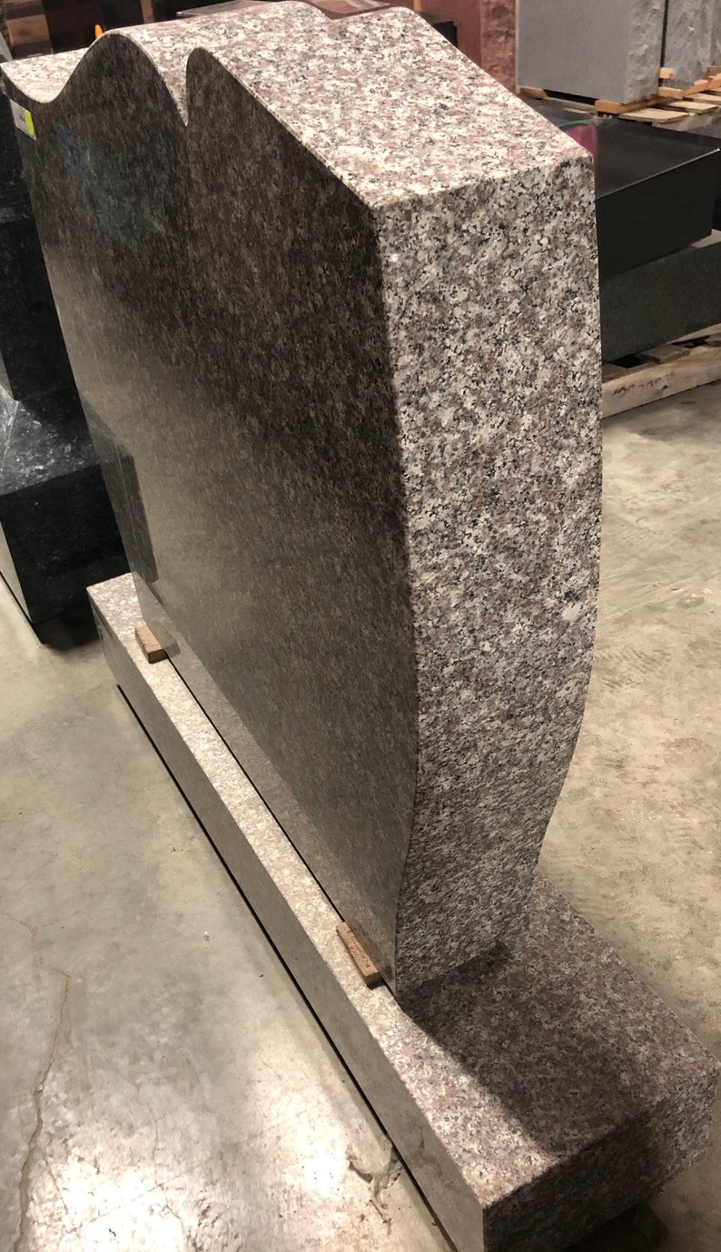 Plumb Rose Granite Upright Monument MN-49 | Cemetery Gravestone ...