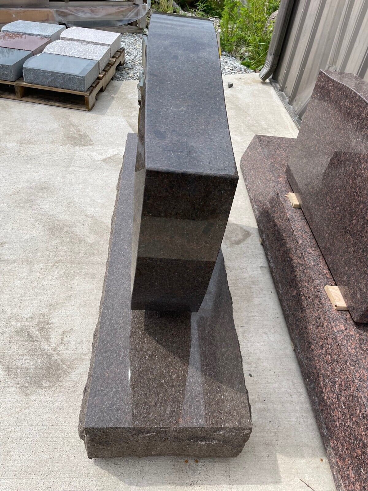 Brown Granite Wave Swirl Monument With Polished Edges Bronze - Etsy