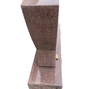 Pink Granite Grave Marker Cemetery Monument Head Stone Tomb Wings MN ...