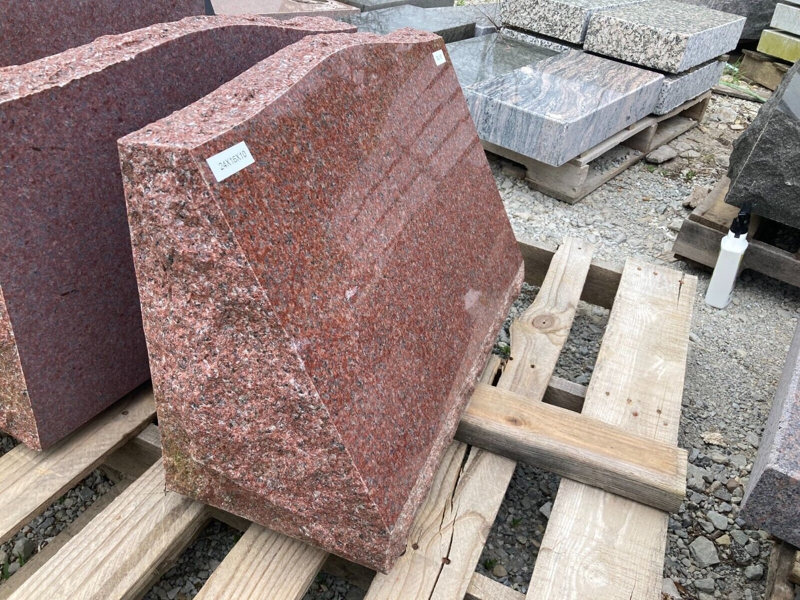 Red Granite Slant Monument Cemetery Headstone Grave Marker - Etsy