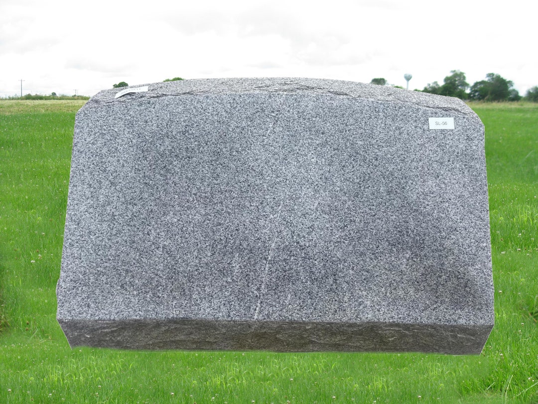 Gray Granite Slant Monument Cemetery Headstone Grave Marker SL-56 - Etsy