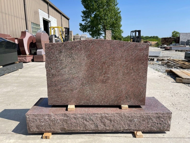 Morning Rose Granite Monument With Deer Scene MN-295 - Etsy