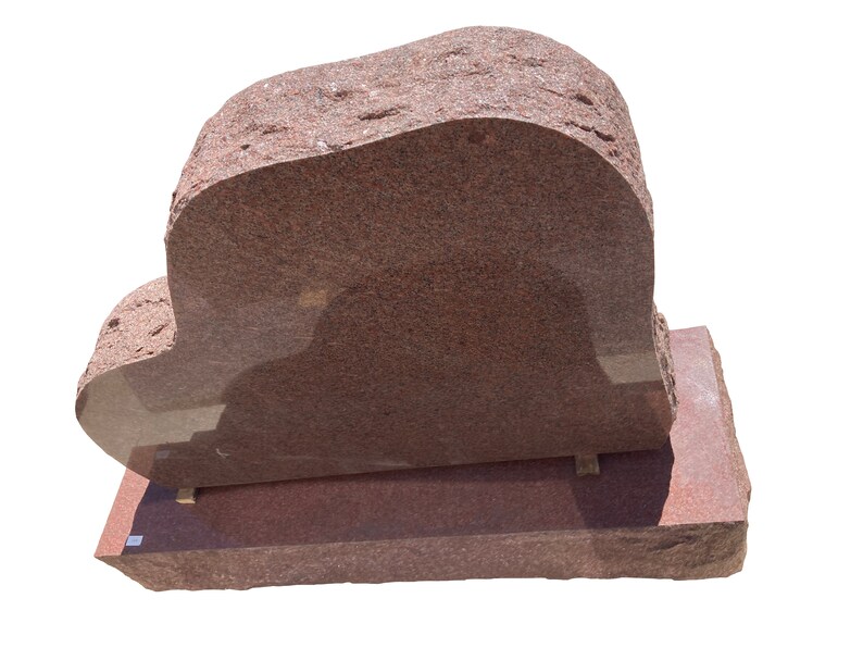 Red Granite Piano-shaped Monument Headstone MN-51B | Rough Edge ...