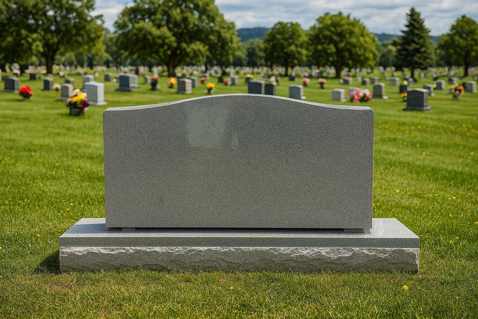 Gray Granite Serpentine Monument MN-243 | Upright Headstone ...