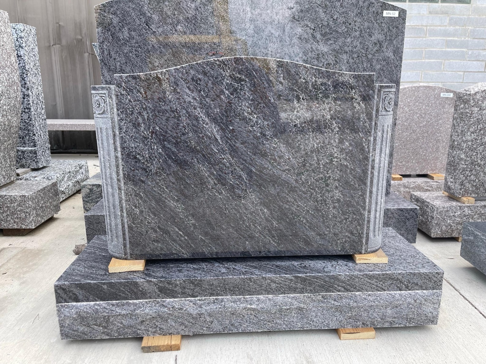 Bahama Blue Granite Headstone MN-242 | Monument, Gravestone, Tombstone ...
