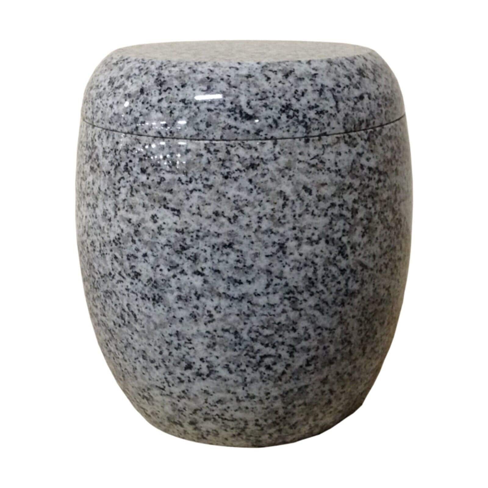 Lunar Pearl Granite Cremation Urn for Ashes Cemetery Memorial Pot Jar ...