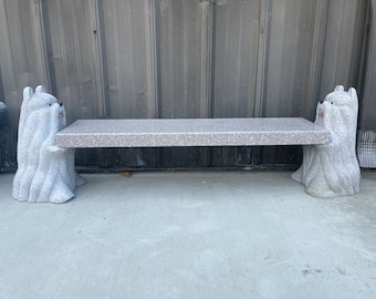 Granite Park Bench Maltese Natural Stone BE-01 - Etsy